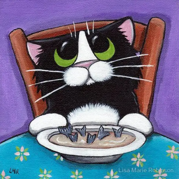 Positive Cat Drawings av Lisa Marie Robinson