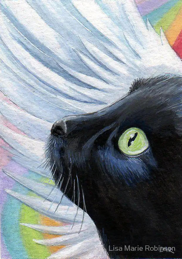 Positive Cat Drawings av Lisa Marie Robinson