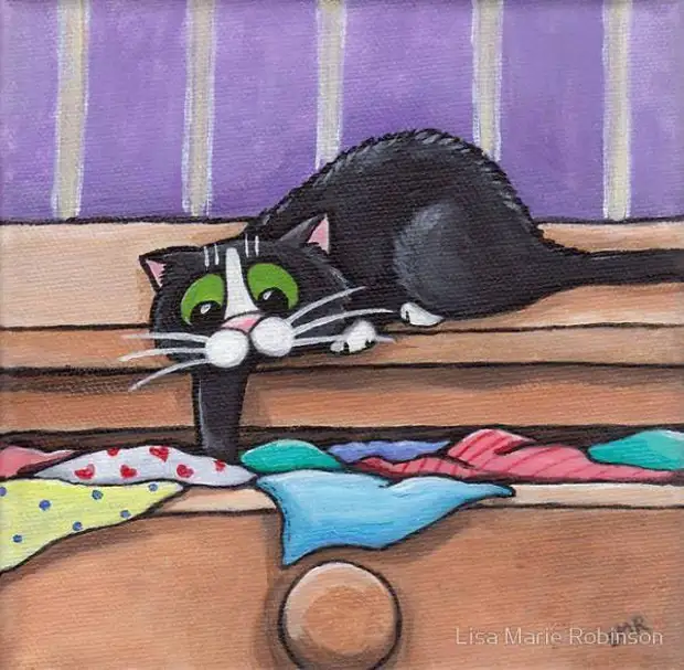 Positive Cat Drawings av Lisa Marie Robinson