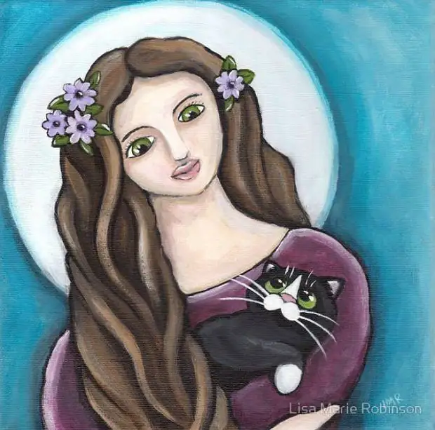 Positive Cat Drawings af Lisa Marie Robinson