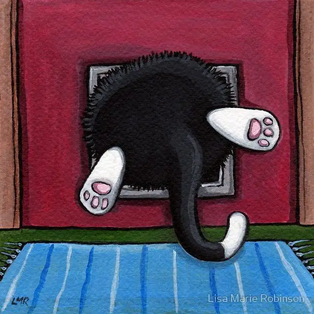 Positive Cat Drawings av Lisa Marie Robinson