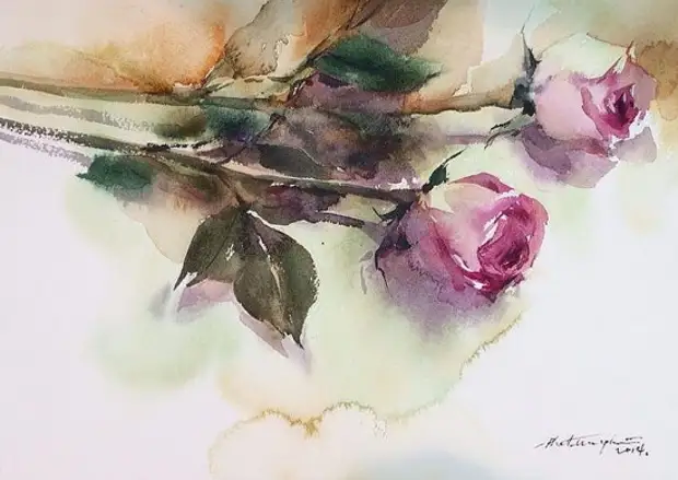 Artist Phatcharaphan Chanthep. Watercolor vaj