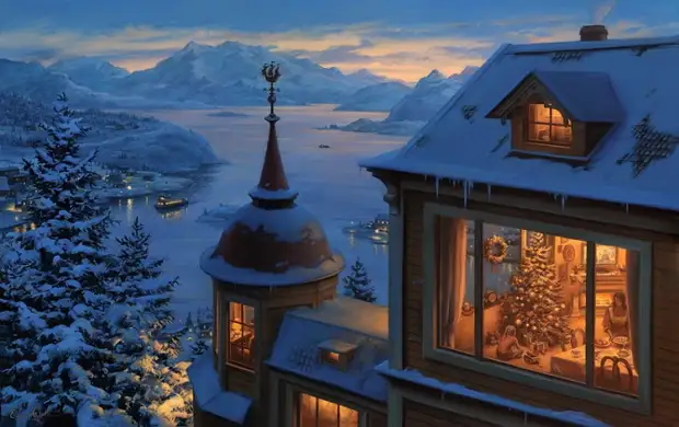 Sary hosodoko amin'ny ririnina mafana nataon'i Evgeny Lushpin