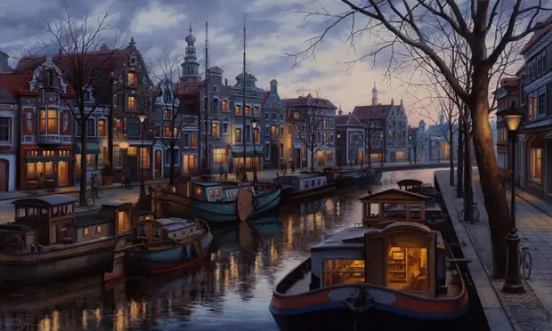 I caldi dipinti invernali di Evgeny Lushpin