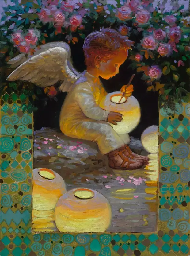 Children. The fairy tale is always there. Artist Viktor Nizovtsev.