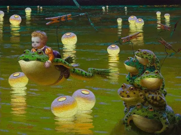 Children. The fairy tale is always there. Artist Viktor Nizovtsev