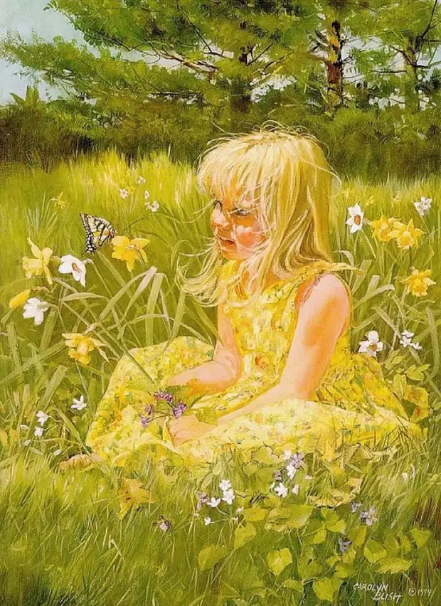 L'artista Carolyn Blish. Ciao da un'infanzia felice