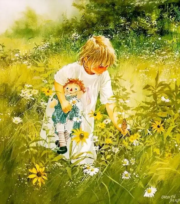 L'artista Carolyn Blish. Ciao da un'infanzia felice