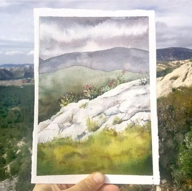 Ang tinuod nga watercolor sa mga buhat ni Elena Efremova watercolor, drawing, artist