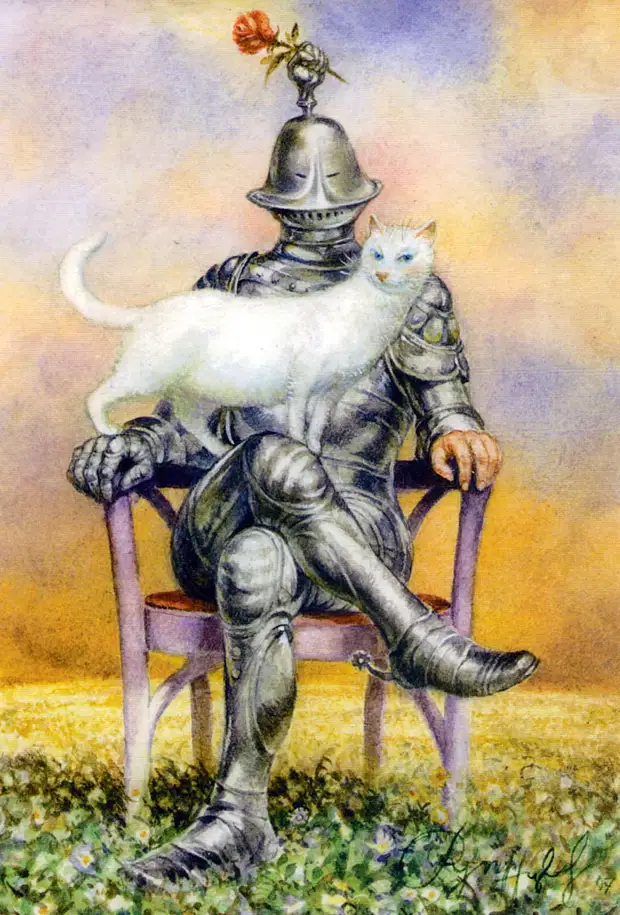 Artis Vladimir Rumyantsev (1957-2019). Cat banyu