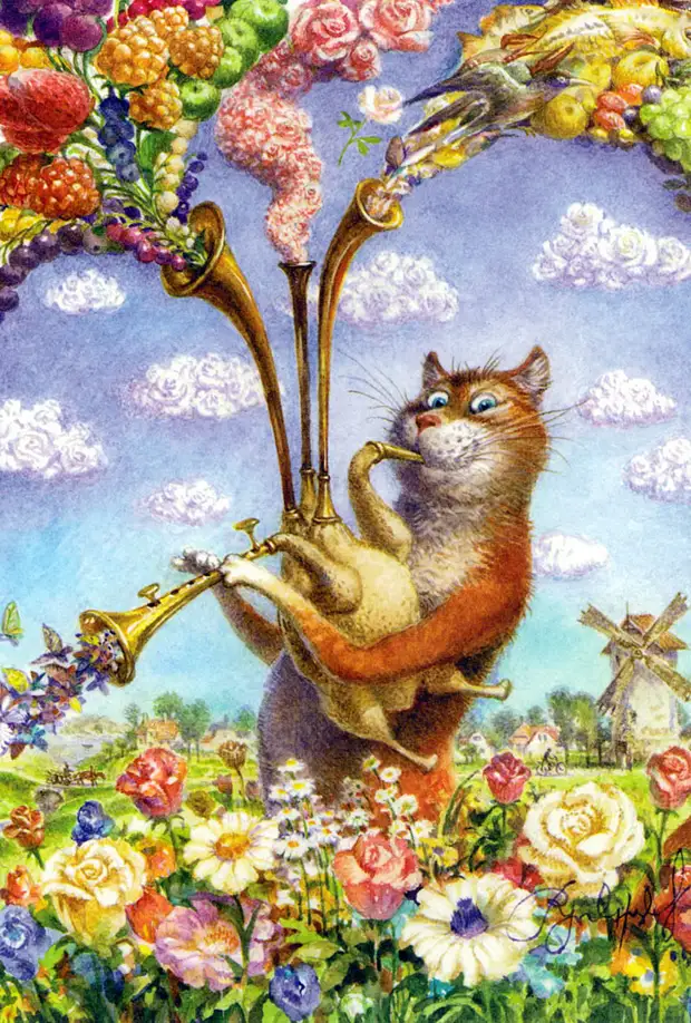 Artis Vladimir Rumyantsev (1957-2019). Cat banyu