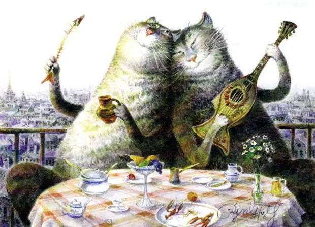 Artis Vladimir Rumyantsev (1957-2019). Cat banyu