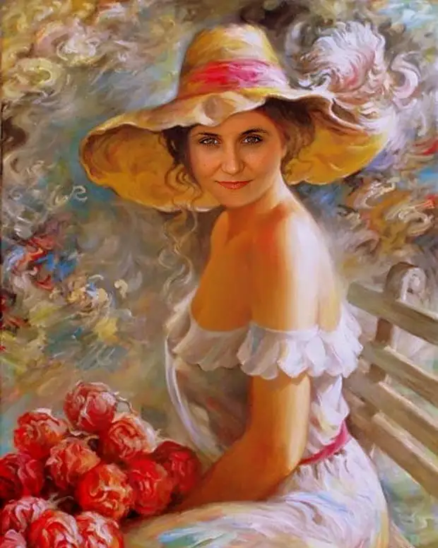 Charming beauties. Artist Arkady Ostritsky