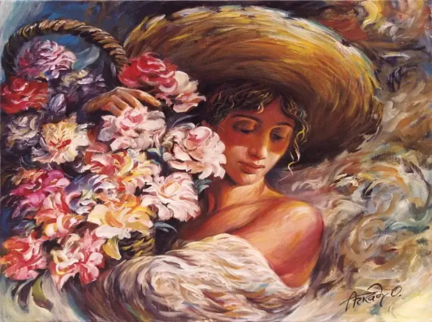 Charming beauties. Artist Arkady Ostritsky