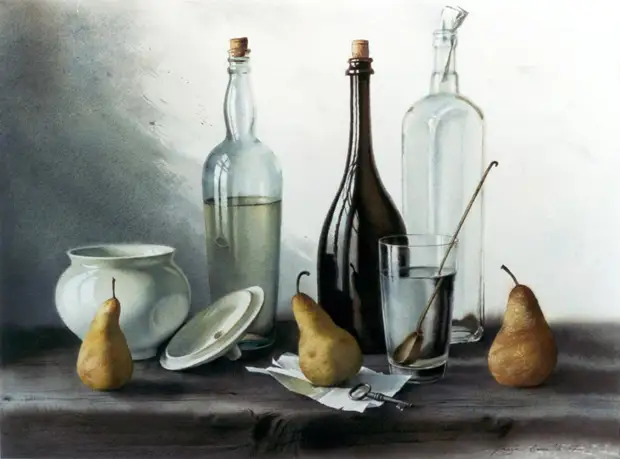 Watercolors by the artist Bazanova Elena. Part 1. Still lifes with vegetables and mushrooms