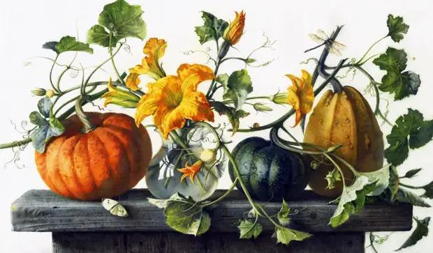 Watercolors by the artist Bazanova Elena. Part 1. Still lifes with vegetables and mushrooms