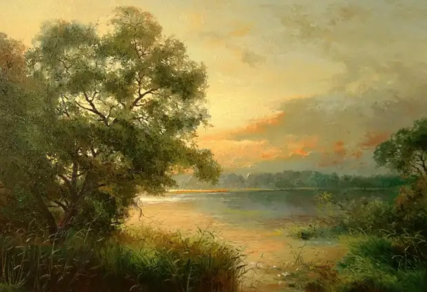 Latvian landscape painter Jan Bartkevics (Jan Bartkevics)