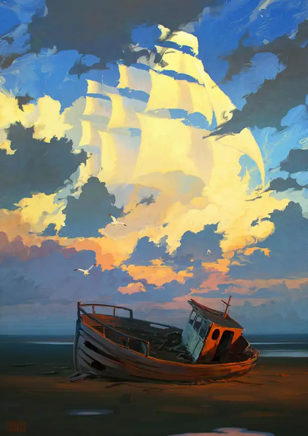 Оросын авъяаслаг зураачийн RHADS хэмээх уран зураг, өнгөлөг, зураач гэсэн өнгөлөг зургууд