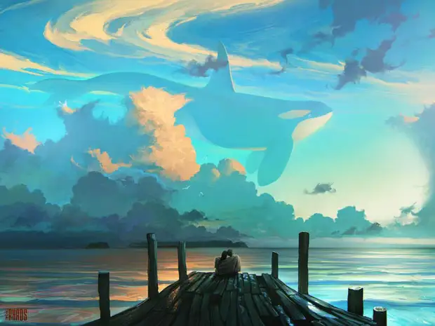 Dipinti colorati di un talentuoso artista russo sotto il soprannome di dipinti RHADS, colorato, artista