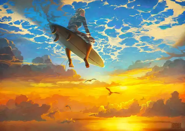 Dipinti colorati di un talentuoso artista russo sotto il soprannome di dipinti RHADS, colorato, artista