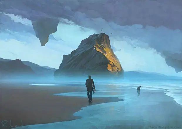 Dipinti colorati di un talentuoso artista russo sotto il soprannome di dipinti RHADS, colorato, artista