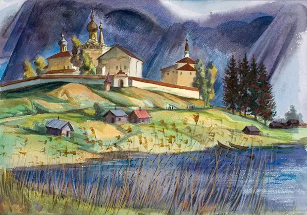 Vladimir Kozmin. Ilistrasyon ak paysages