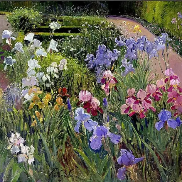 Taiteilija Timothy Easton. Englantilaisen puutarhan kauneus