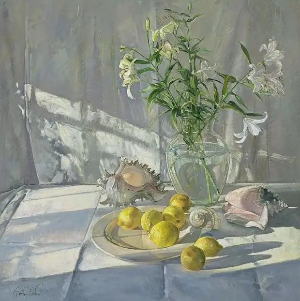 Sənətçi Timothy Easton. İngilis bağçasının gözəlliyi