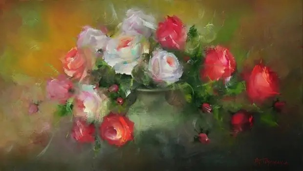 Artist Vitaly Trubanov. Amazing bouquets of flowers