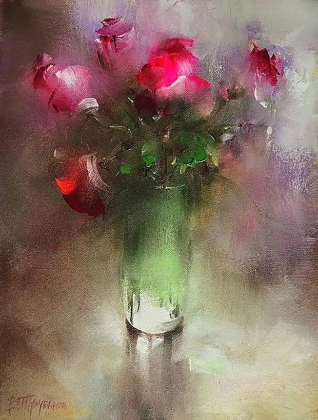 Artist Vitaly Trubanov. Amazing bouquets of flowers