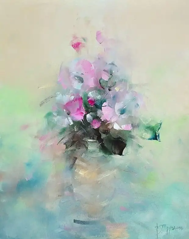 Artist Vitaly Trubanov. Amazing bouquets of flowers