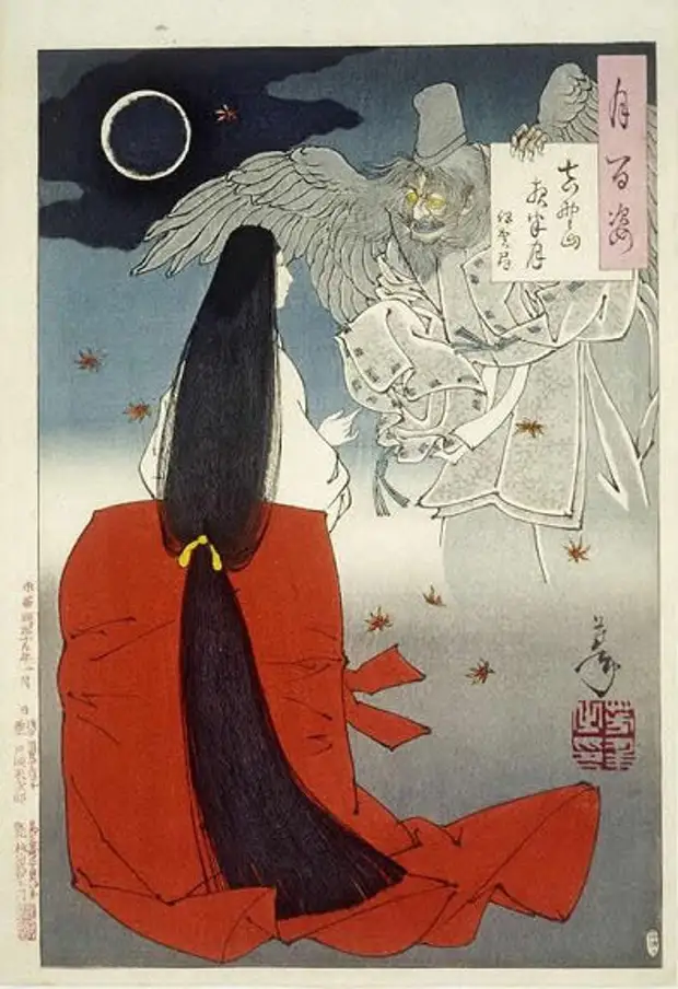 Tsukioka Yoshitoshi, 100 aspék seni bulan, Jepang