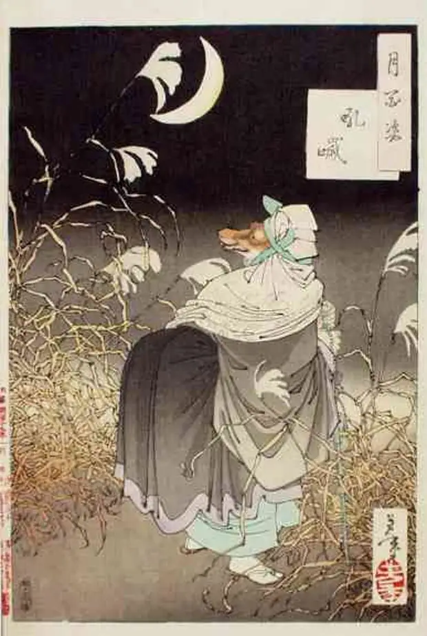 Tsukioka Yoshitoshi, 100 aspektoj de la luna arto, Japanio