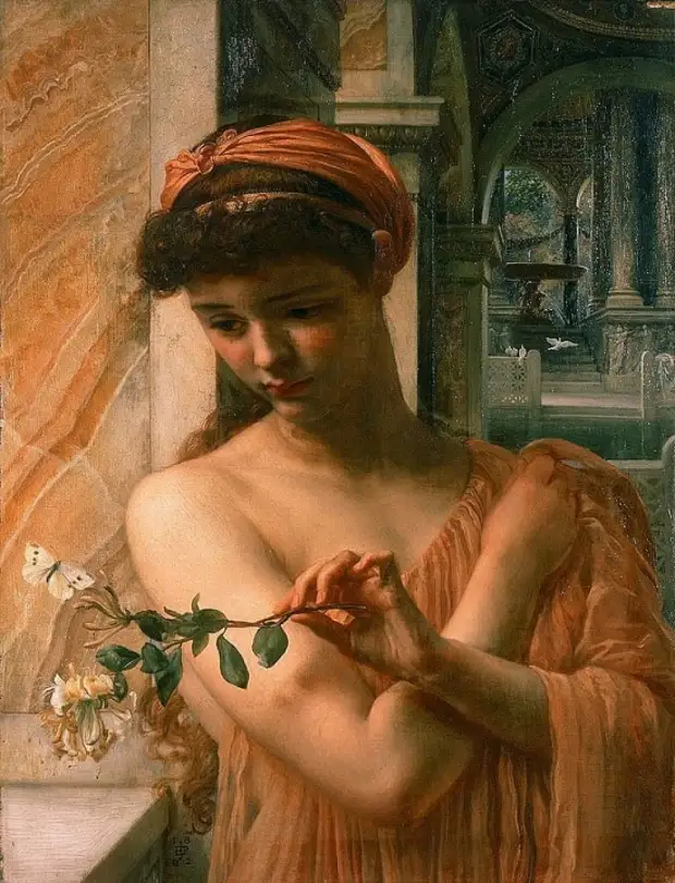 Artiste Edward John Poynter (1836 - 1919). Barde de la peinture anglaise