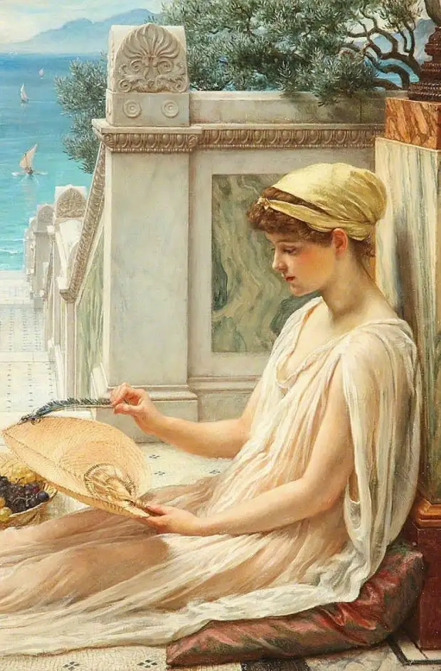 Artist Edward John Poynter (1836 - 1919). Bard na zanen turanci