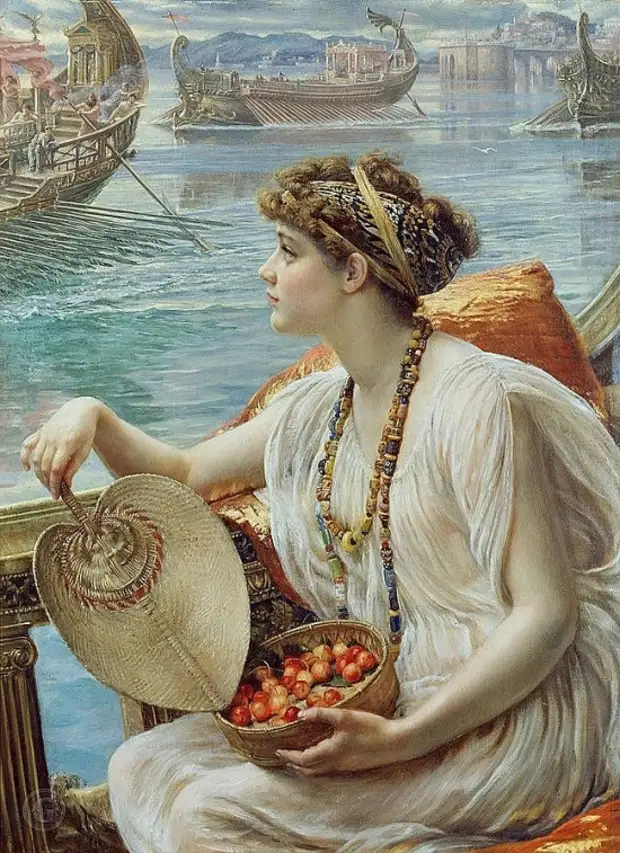 Artiste Edward John Poynter (1836 - 1919). Barde de la peinture anglaise