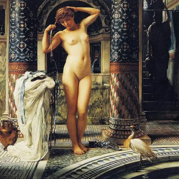 Kunstenaar Edward John Poynter (1836 - 1919). Bard van Engelse schilderkunst