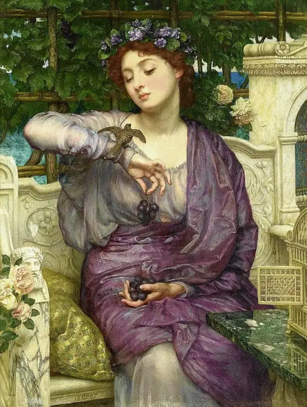 Artist Edward John Poynter (1836 - 1919). Bard na zanen turanci