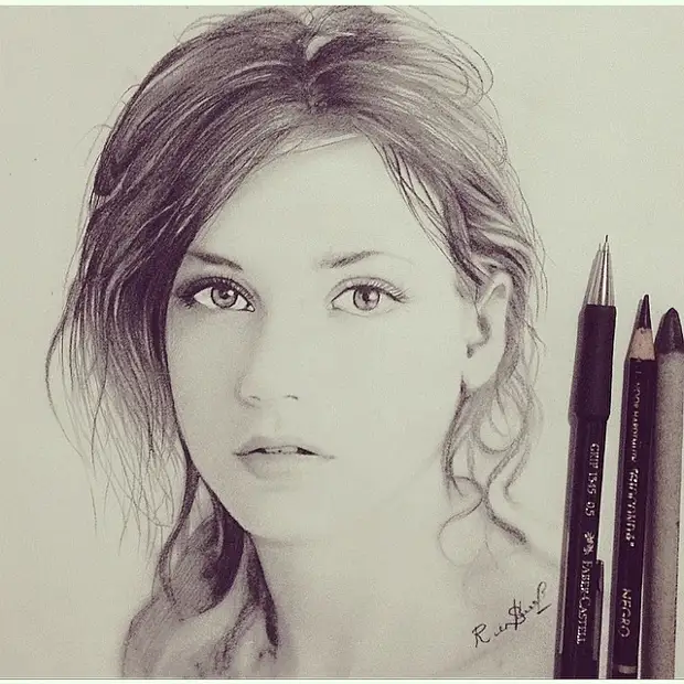 Kristina Asmus Ruslan Mustapaev, dibujo, artista