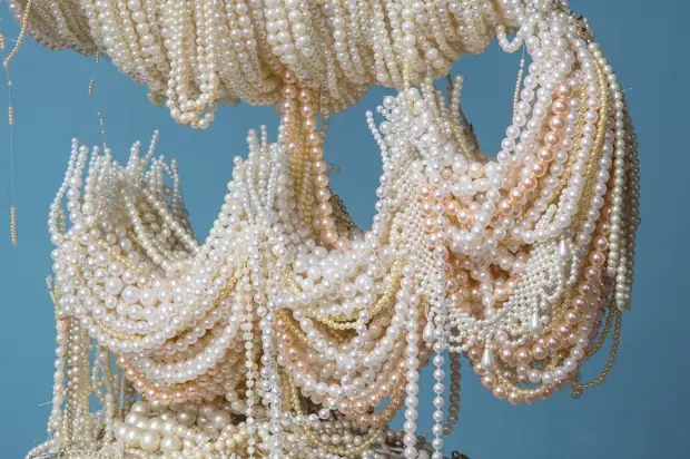 Ships made from pearl necklaces pearls, ship