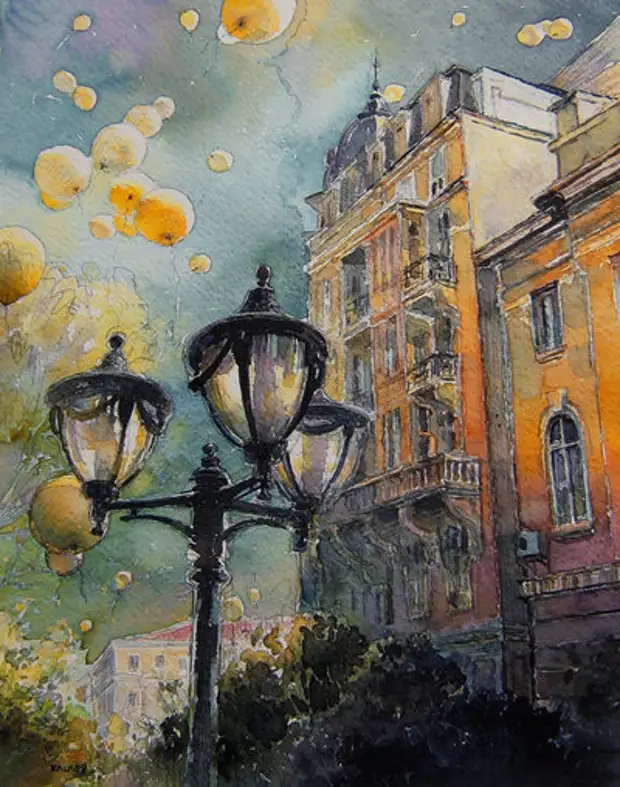 Balloons in paintings by Kalina Toneva