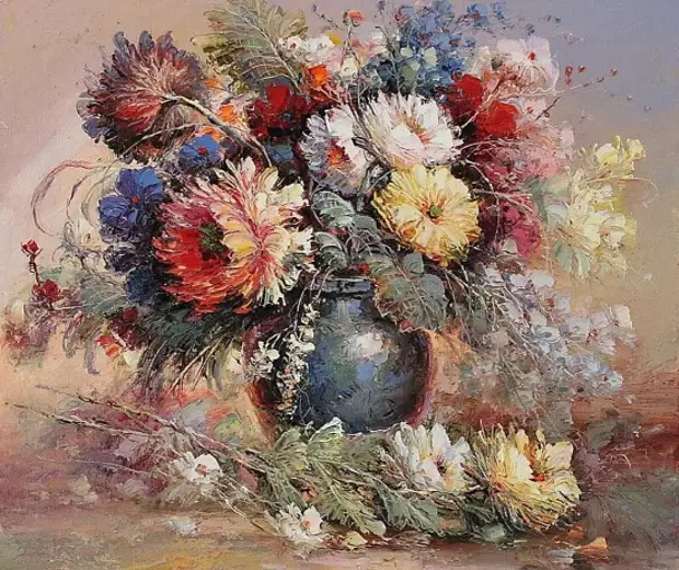 Artist Alexey Khlebnikov. In the land of flowers and pink sunsets