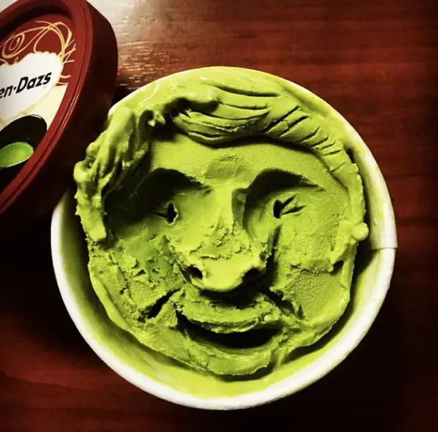 Artista japonés crea caras a partir de cara de helado, helado