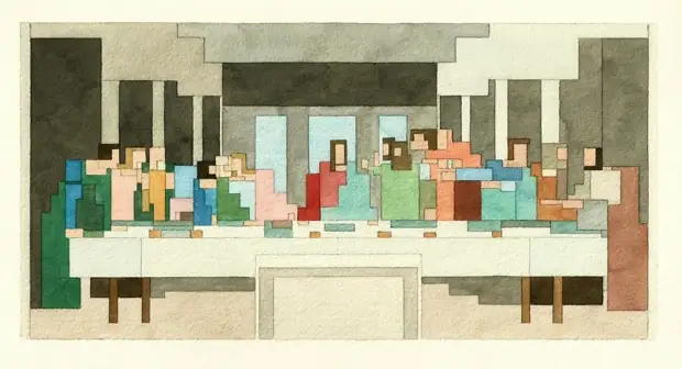 Dipinti a 8 bit di Adam Lister a otto bit, arte, pittura