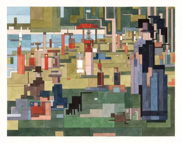 Dipinti a 8 bit di Adam Lister a otto bit, arte, pittura