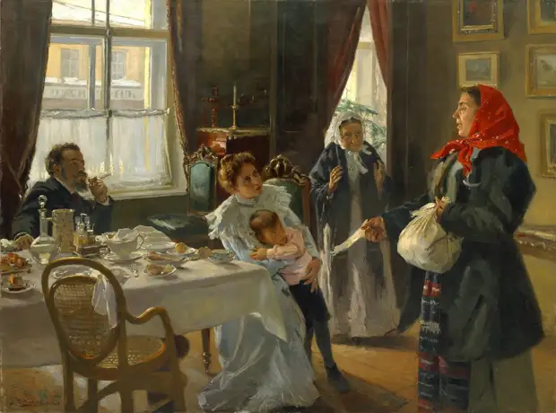 Wat dem Makovsky säi Bild „Zwou Mammen. Foster a léif Mamm 