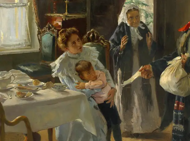 Qué pintura de Makovsky “Dos madres. Madre adoptiva y querida 