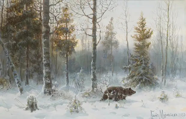 HUNTING PAINTING OF COUNT MURAVYOV.