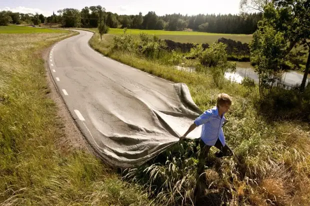 Szokatlan fotó Eric Johansson illúzió, fotó, photoshop