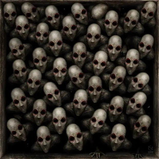 Dystre verdener af Anton Semenov -maleri, kunst